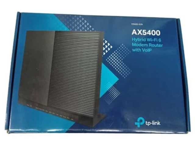 Tp-Link Ax5400 Hybrid Wifi 6 Modem Router With Voip Vx420-Gsh Black Mo ...