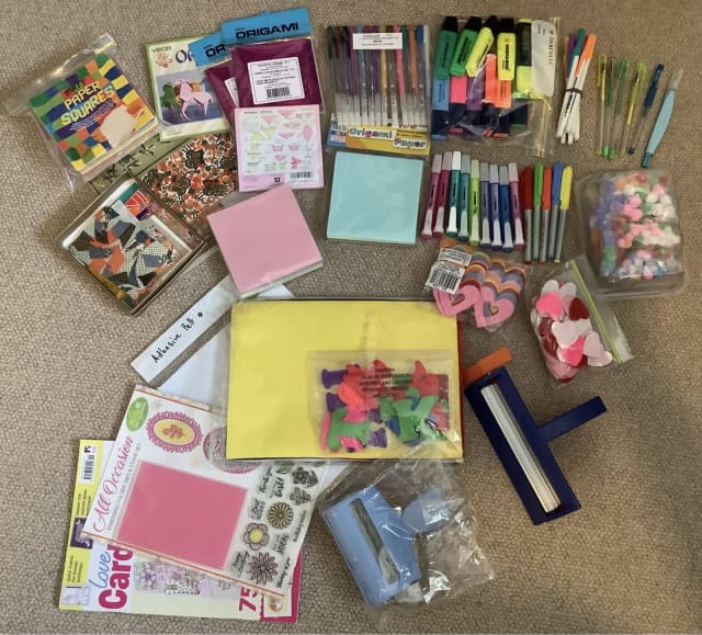 Craft Bundle - Origami papers, Felt, Pom-poms, Crimpers, Pens Etc | Art ...