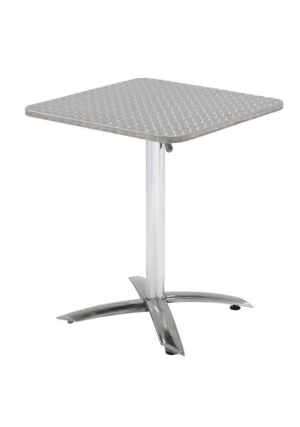 Cafe Table 70cm Square Stainless Steel Tilt Top | Dining Tables ...