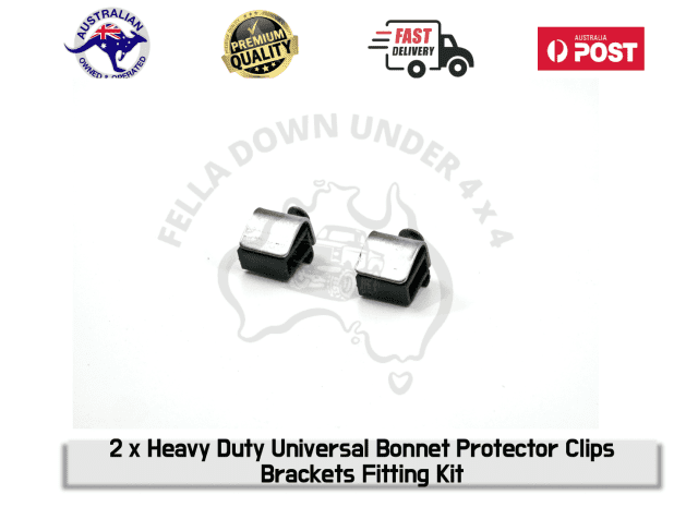 2 X Heavy Duty Universal Bonnet Protector Hood Guard Clips Fitting Kit ...