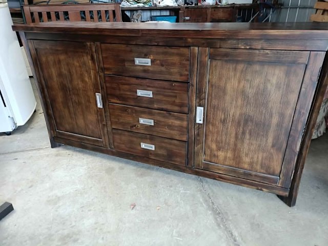 Sturdy Wooden Buffet Side Table Cabinet Lounge Room Furniture - Buffets ...