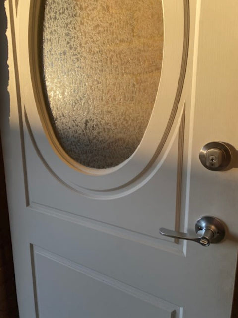 Beautiful Front Entrance Door with Solid Oval Glass - Building ...