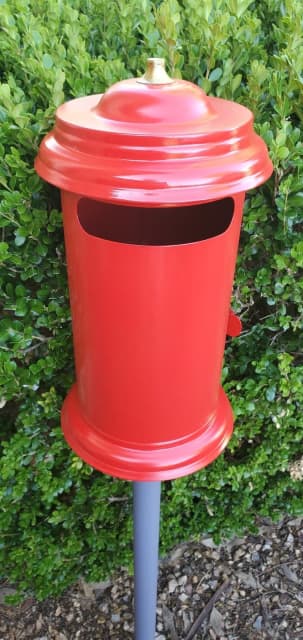 Restored fireman mailbox / letterbox with steel pole - Other Home ...