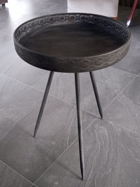 Metal tray table...lace cut out. very stable. | Buffets & Side Tables ...