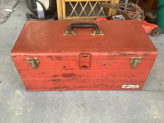 Used Large Metal Counter Leaver Tool Box-Sockets- Open/Ring Spanners ...