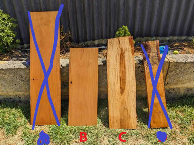 Feature Tuart Timber Slab no.40bc (0.9m x 34cm x 40mm) - Other Home ...