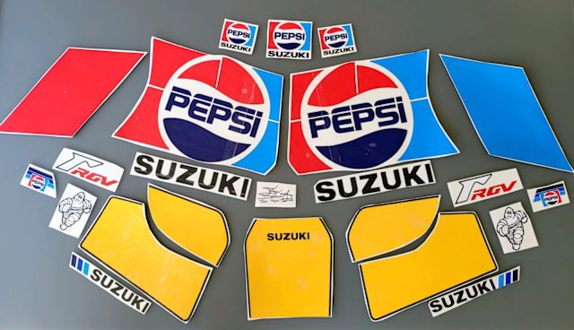 SUZUKI RG250 TEAM PEPSI 1986 VJ21A MK3 FULL FAIRING DECALS KIT ...