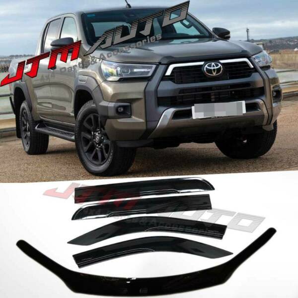 Bonnet Protector Window Visors to suit Toyota Hilux N80 2020 MY21 ...
