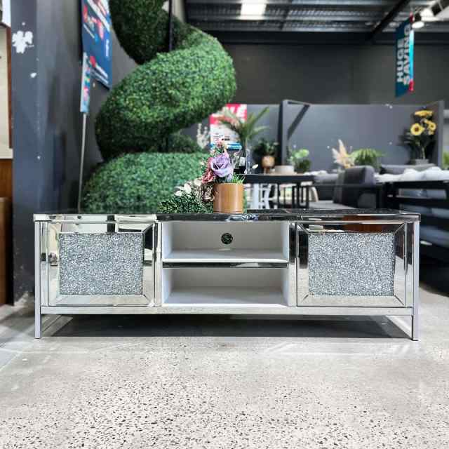 EX DISPLAY SALE! Elegant & Modern Marc Mirrored Glass TV Unit ...