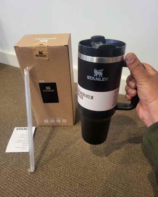 ORIGINAL BLACK Stanley Stainless Steel Vacuum Insulated Tumbler with L ...