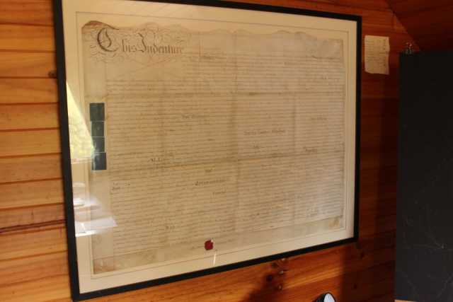 1799 English indenture - framed - handwritten legal document - Antiques ...