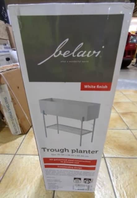 IN BOX Trough Planter Belavi Black Finish Size 65cm H x 70cm W x 28cmD ...
