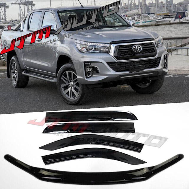 Bonnet Protector Window Visors to suit Toyota Hilux N80******2020 ...