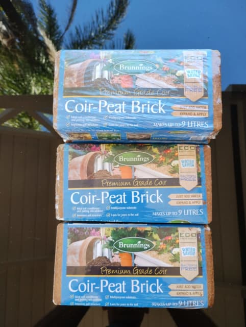 Coir Peet bricks 9 litre Brunnings | Pots & Garden Beds | Gumtree ...