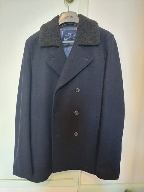 Jack Wills mens navy wool pea coat SIZE M - Jackets & Coats in Glen ...