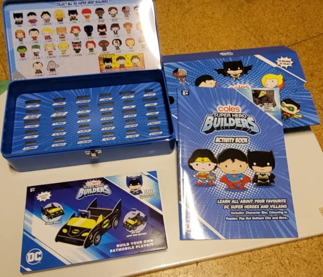 Coles Super HERO Builders - CASE, BATMOBILE & Activity BOOK! PU3072 ...
