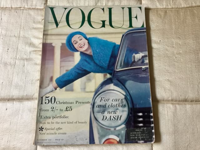 UK Vogue Nov 1958 William Klein MCM 50s Fashion Cars Presents & Ads ...