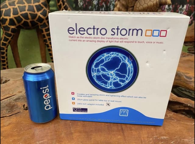 New with 20cm glass display lightning touch lamp sound wall table qzzq ...