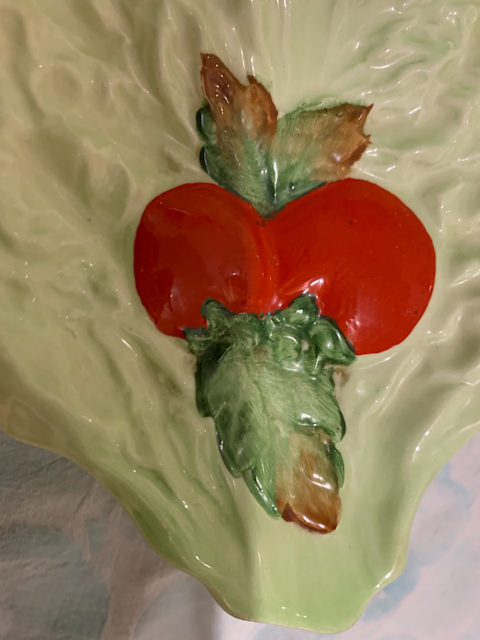 CARLTON WARE SERVING PLATE ENGLAND-RED TOMATO LETTUCE LEAF | Dinnerware ...