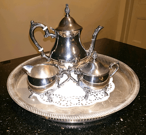 Vintage Quality Rodd Silver Plated Tea/Coffee Set & Serving Tray ...