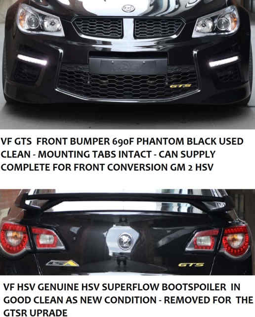 VF GTS GENUINE FRONT BLACK BUMPER CONVERSION KIT - GM 2 HSV UPGRADE ...