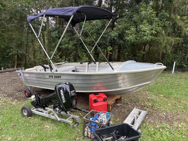 Tinny with boat loader and collapsible trailer | Tinnies & Dinghies ...