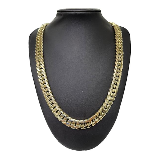 9ct gold double curb mens chain necklace 203.55 grams 60.5cm New - Men ...