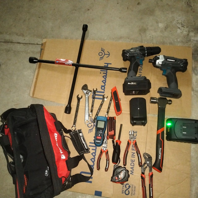 Toolpro bag with tools,2 drills,charger, battery and power bank New ...