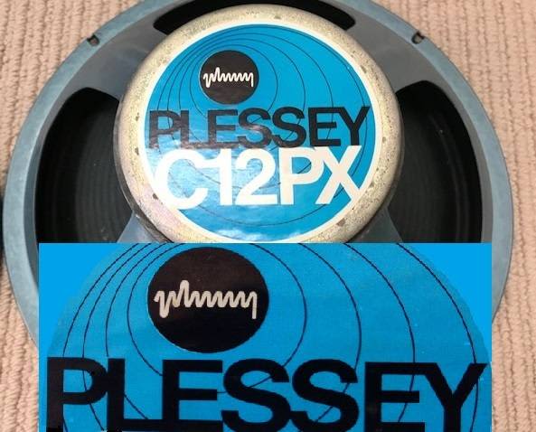 PLESSEY LOUDSPEAKERS, rare PAIR model C12PX, 15 ohm, from the 1970s ...