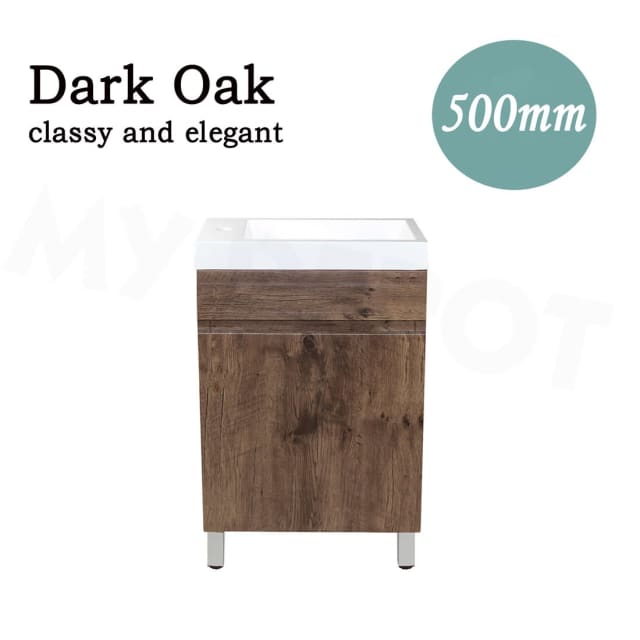 500mm MDF Board With Legs Dark Oak Wood Grain | Building Materials ...