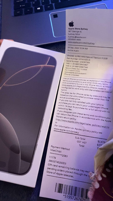 iPhone 16 Pro Max ( Reciept and Apple Bag included - iPhone in Balga WA ...