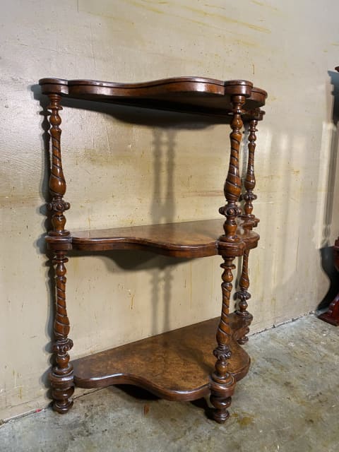 Perfect quality antique nice grains solid walnut wood side table ...