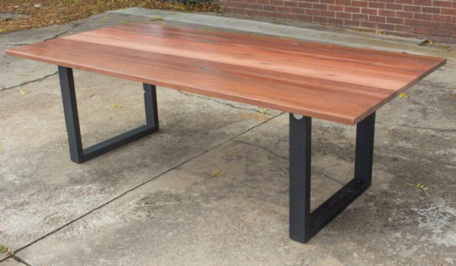 MANSFIELD - 100% RECYCLED SOLID SPOTTED GUM TIMBER - DINING TABLE ...