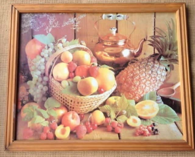 Retro 1970s Framed Print Fruit & Vegetables 56cmx46cm | Decorative ...