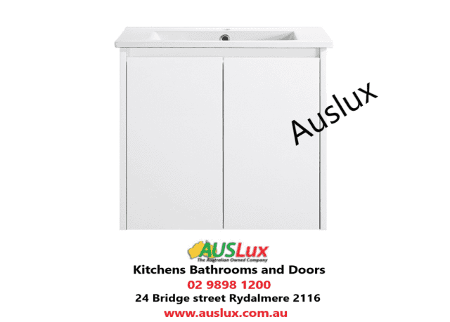 AusLux Modern 600 wall hung waterproof PVC Finger Pull vanity PWH600 ...