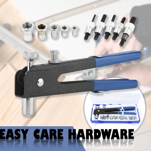 107 pc Nutsert Gun Hand Riveter Threaded Rivet Nut Setter Insert Tool ...