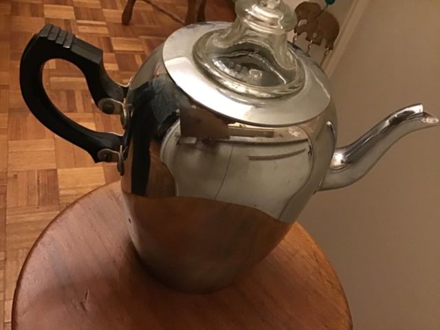 Vintage SONA Chrome Coffee pot with perforator made in England ...
