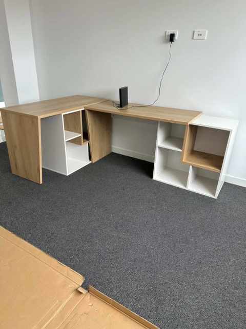 SPACE SAVING STUDY/OFFICE DESK WITH SPACIOUS SHELVES - Desks in Fawkner ...
