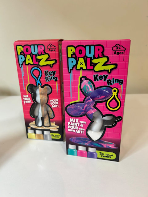 2x Pour Palz Key Ring DIY Paint Pour Art Kit Keychains - Other Home ...