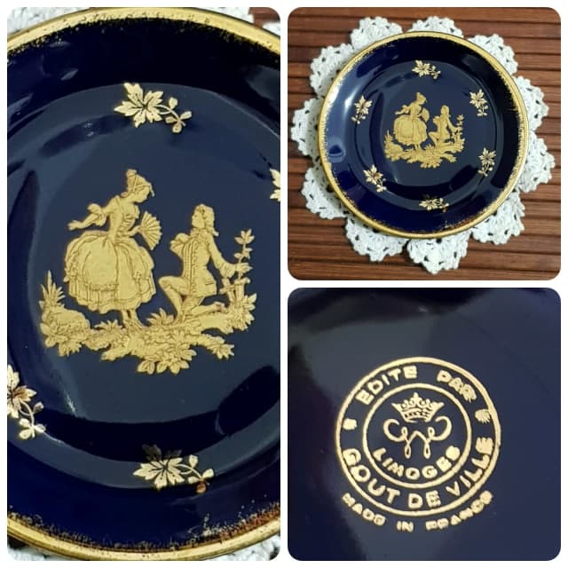 Limoges France 22ct Gold Guilt The Proposal Plate 10cm Diam,Limoges ...