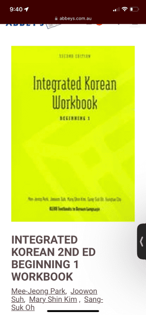 Integrated Korean Textbook And Workbook Textbooks Gumtree Australia