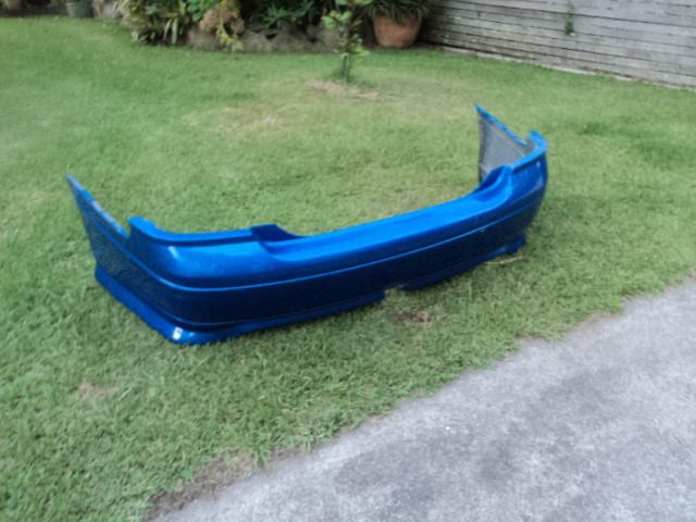 FORD FALCON BA XR6 SEDAN REAR BUMPER BF SHOCKWAVE BLUE PAINT CODE W5 ...