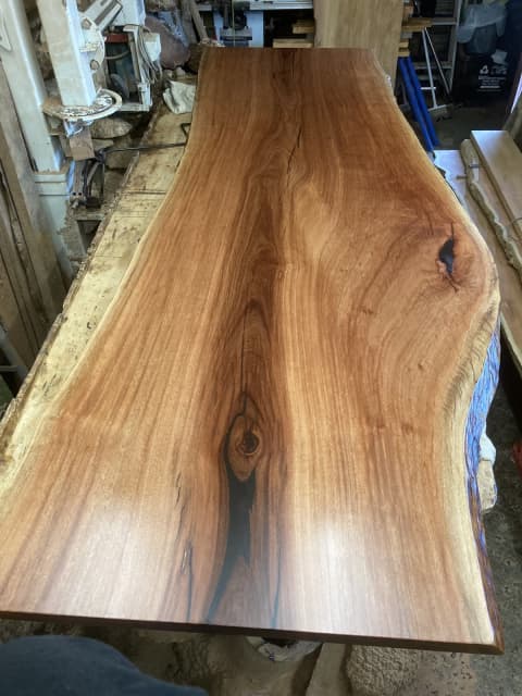 Grey ironbark hardwood timber slab for table desk island benchtop ...