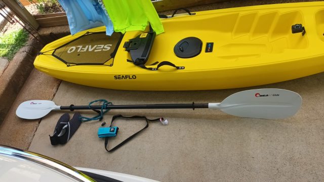 Seaflo Adult Kayak - Bright Yellow! + SeaK Glide paddle + many extra ...