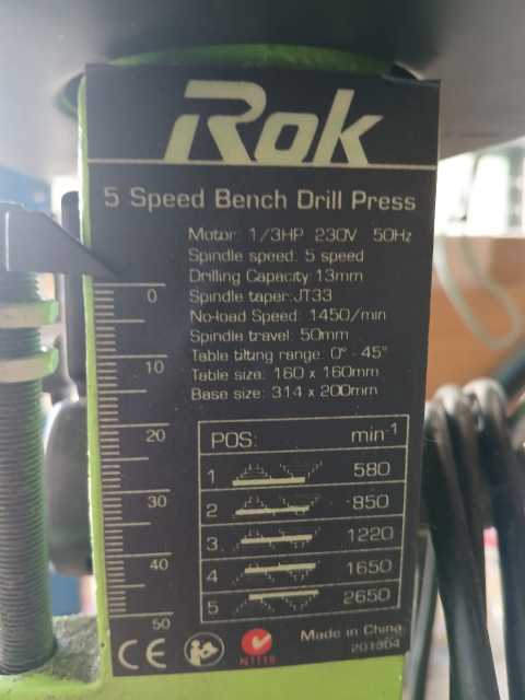 5 speed Rok bench drill press with vice - Power Tools in Leeming WA ...