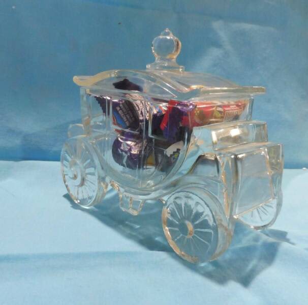VINTAGE GLASS STAGECOACH CARRIAGE ODDS AND ENDS DISPLAY BOX - Other ...