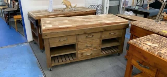 New Cadillac chopping block mobile kitchen island butchers blocks ...