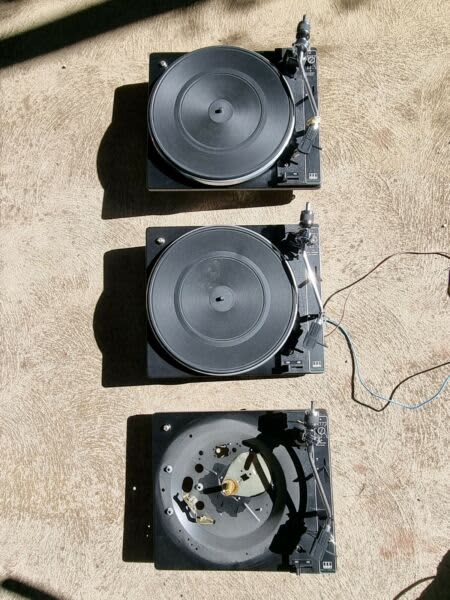 3 x Vintage BSR Belt Drive Turntables, model P256.A.S, incomplete ...