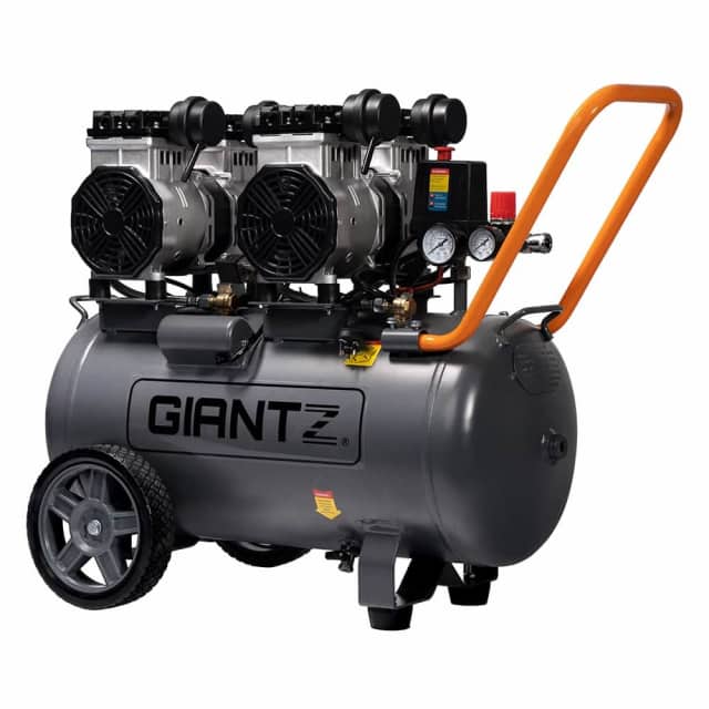 Giantz 50L Air Compressor 3.0HP Oil-Free Quiet Electric Portable Air ...