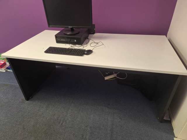 Large desk / computer desk with privacy screen - Desks in North ...